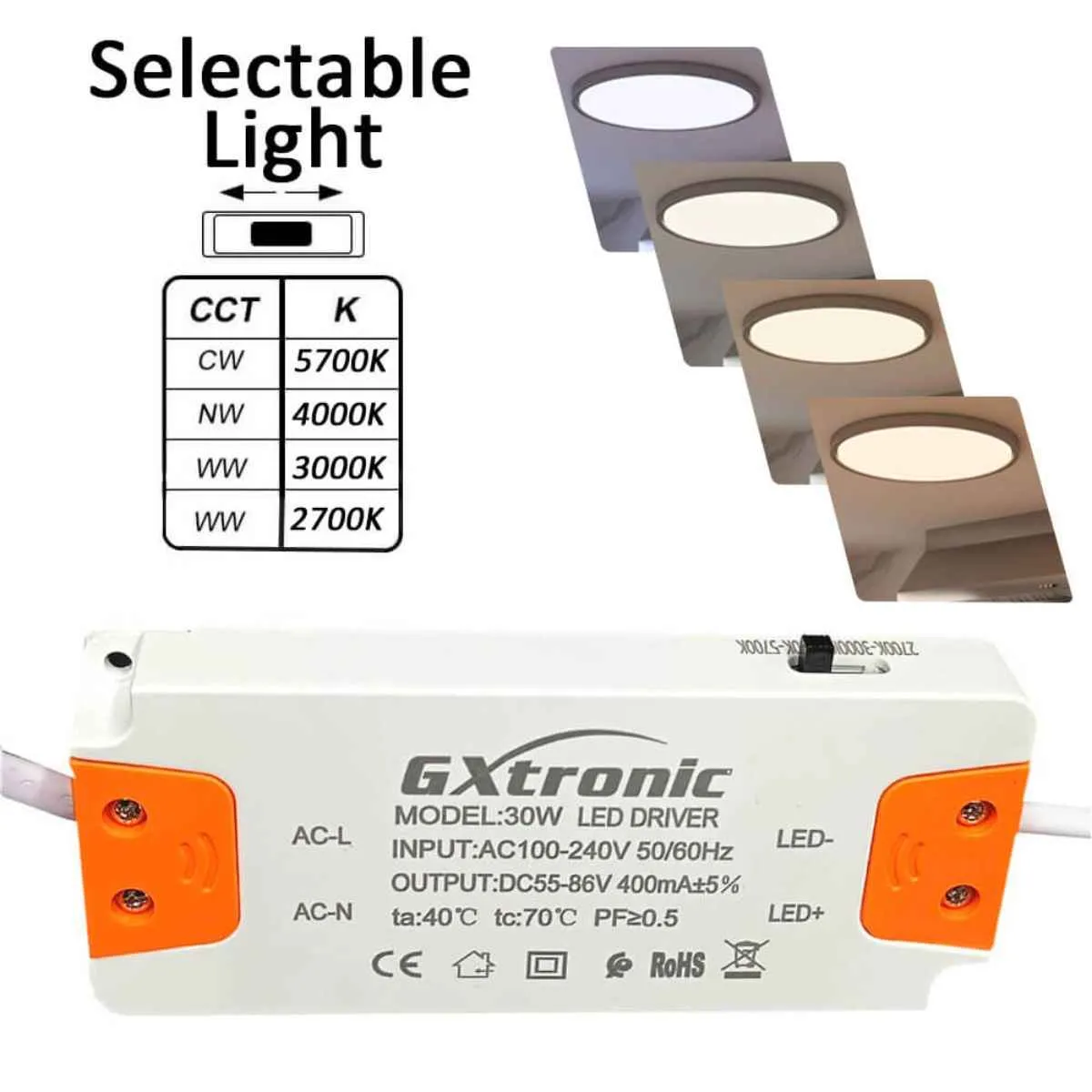 Round Surface LED Ceiling 24W 4CCT CRI92 | Ibérica